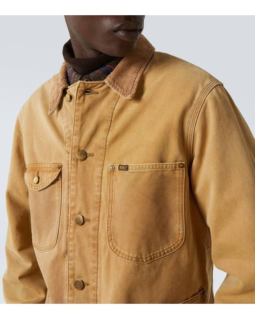 RRL Lynn Cotton Field Jacket in Brown for Men | Lyst