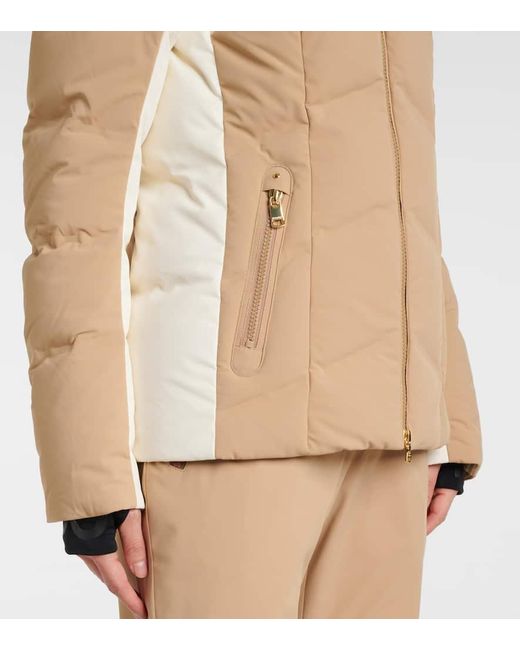 Bogner Delina Colorblocked Ski Jacket in Natural | Lyst