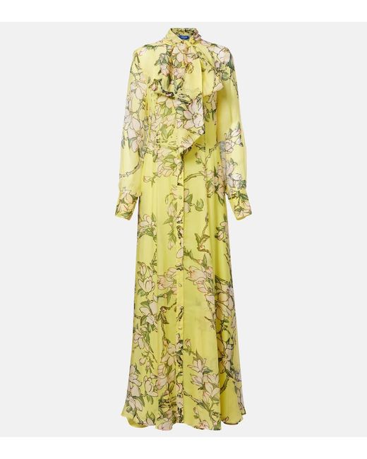 LEO LIN Lilith Maxi Dress in Yellow | Lyst UK