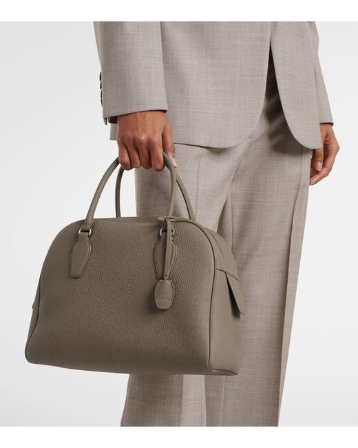 The Row India 12.00 Leather Tote Bag in Natural | Lyst