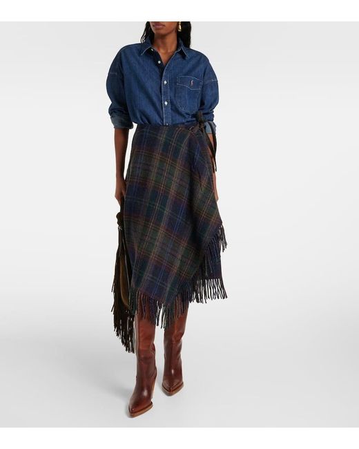 Polo Ralph Lauren Oversized Denim Overshirt in Blue | Lyst