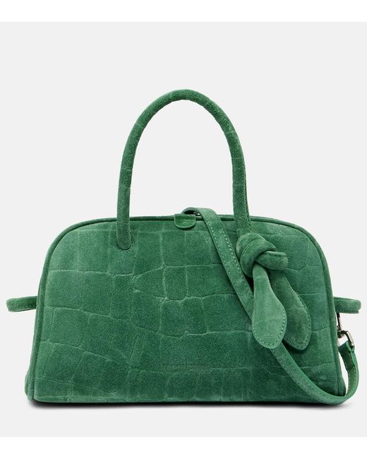 Jacquemus Turismo Small Suede Duffel Bag in Green | Lyst