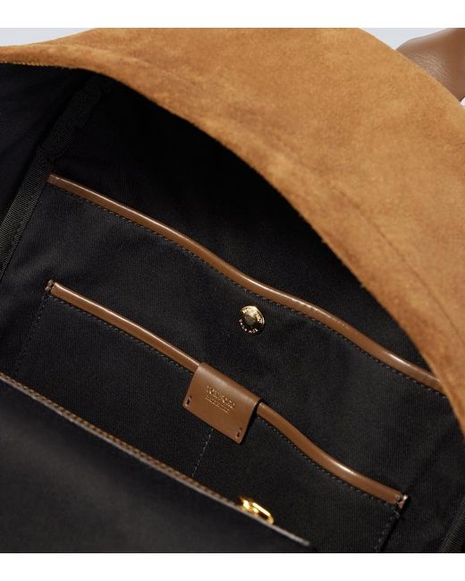 Tom Ford Buckley Suede And Leather Backpack in Brown for Men | Lyst
