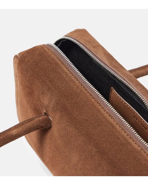 Aesther Ekme Lagune Mini Suede Shoulder Bag in Brown | Lyst