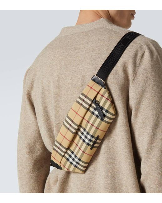 Burberry Stevie Checked Belt Bag for Men | Lyst
