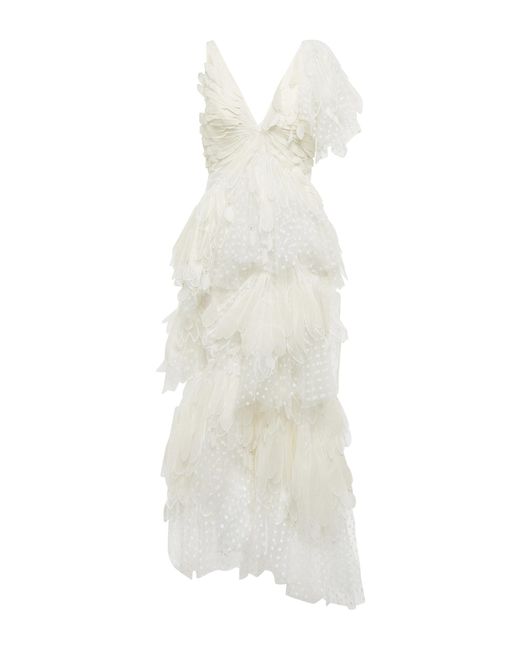 Zimmermann Rhythmic Tulle Gown In White Lyst