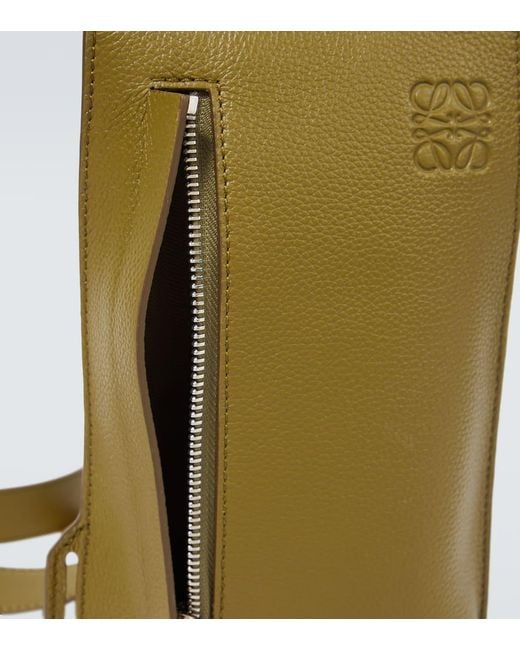 Loewe Vertical T Pocket Leather Crossbody Bag in Green for Men | Lyst