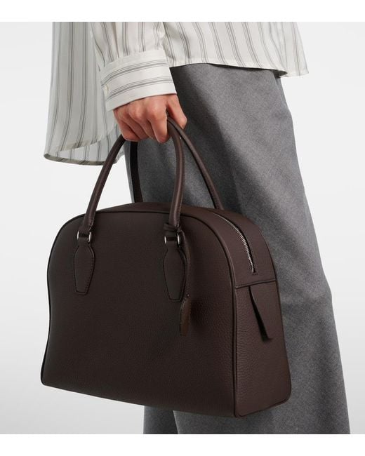 The Row India 12 Leather Tote Bag in Black | Lyst UK