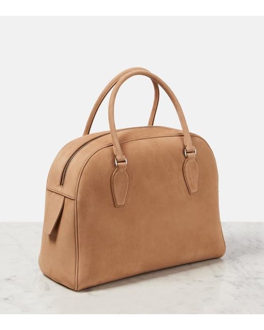 The Row India 12.00 Suede Tote Bag in Brown | Lyst