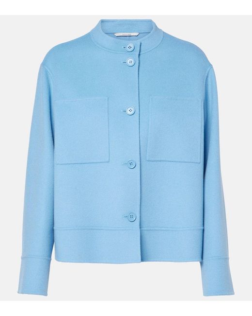 Max Mara Susanna Wool Jacket in Blue | Lyst