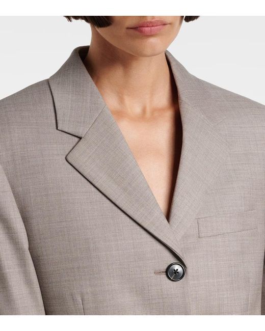 The Row Selene Wool Jacket in Gray | Lyst