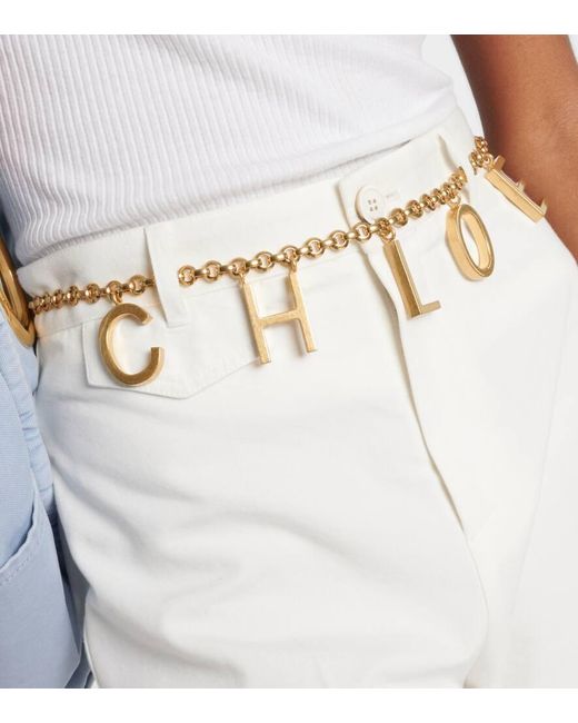 Chloé Letters Belt in Metallic | Lyst