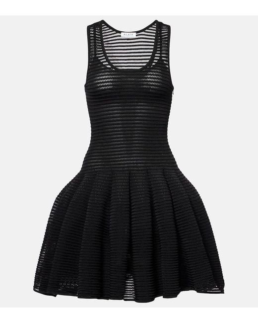 Alaïa Crinoline Knitted Minidress in Black | Lyst