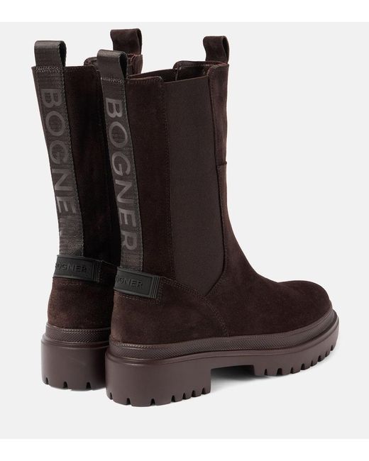 Bogner Suede Ankle Boots in Brown | Lyst