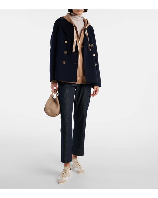 Max Mara Margot Wool Jacket in Blue | Lyst
