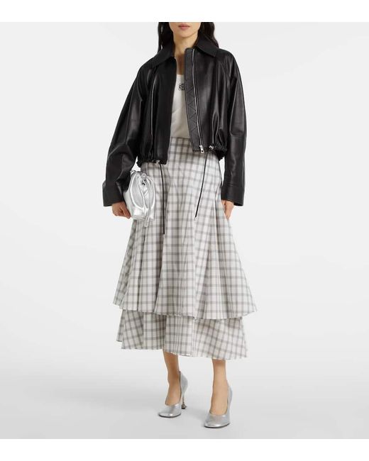 Loewe Toy Metallic Leather Pumps in White | Lyst