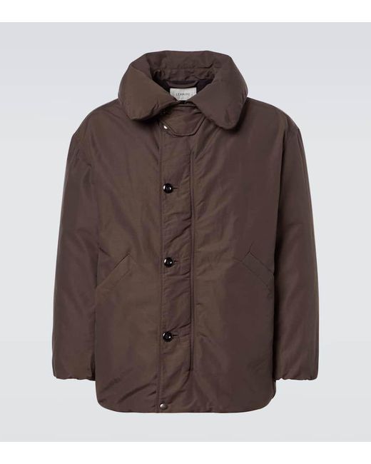 Lemaire Oversized Down Jacket in Brown for Men | Lyst