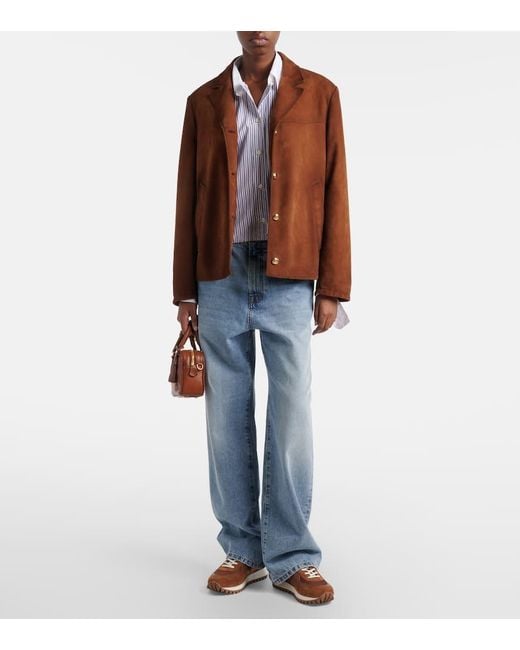 Gianvito Rossi Gravel Leather And Suede Sneakers in Brown | Lyst UK