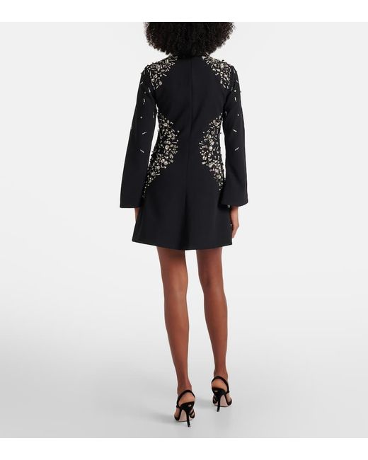 Jonathan Simkhai Carla Embellished Crepe Minidress in Black | Lyst UK