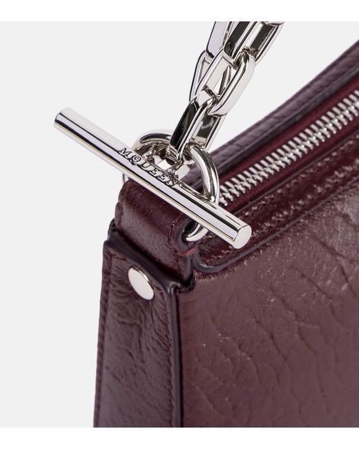 McQueen T-Bar Mini Leather Shoulder Bag in Purple | Lyst