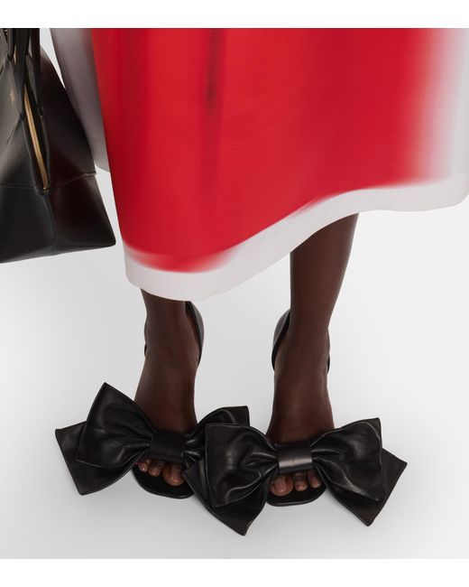 Loewe Toy Bow-detail Leather Pumps in Black | Lyst