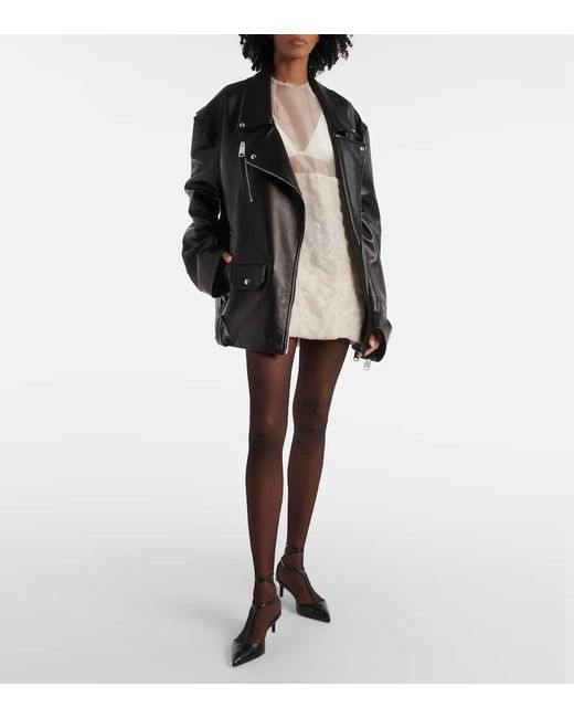 Khaite Hansel Leather Jacket in Black | Lyst