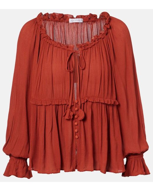 Poupette Moon Top in Red | Lyst UK