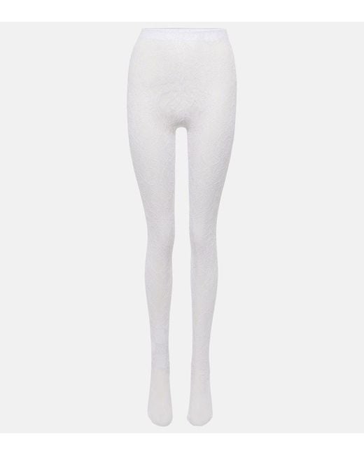 Wardrobe NYC Lace Tights in White | Lyst