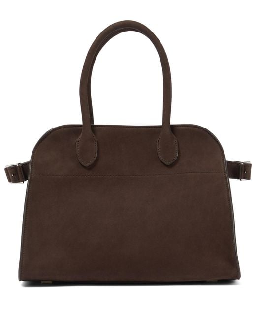 The Row Margaux 10 Suede Tote Bag in Brown | Lyst