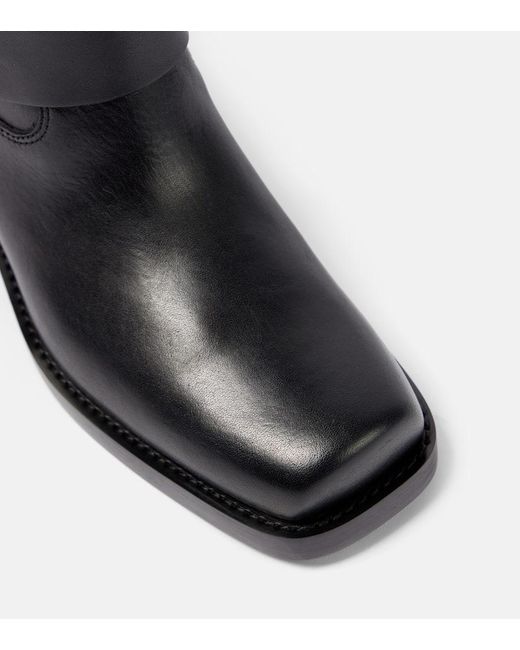 Paris Texas Roxy Leather Biker Boots in Black | Lyst