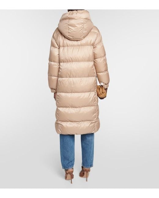 Max Mara The Cube Seipa Puffer Coat in Natural | Lyst