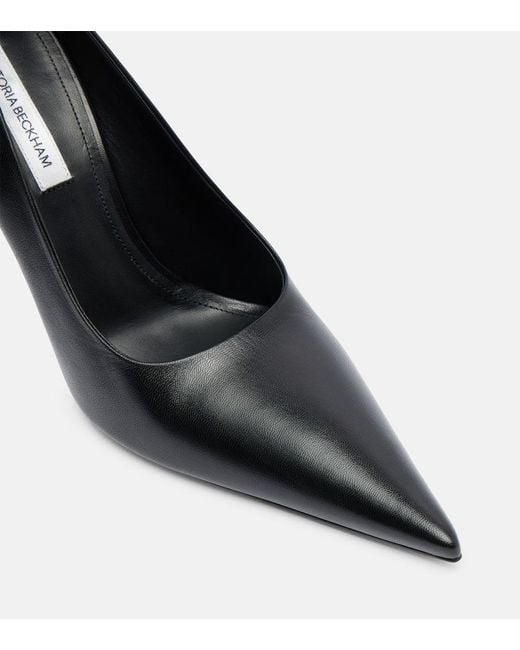 Victoria Beckham Victoria 100 Leather Pumps in Black | Lyst UK