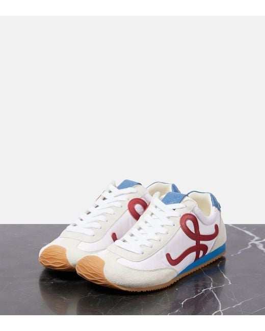 Loewe Ballet Runner 2.0 Leather Sneakers in White | Lyst