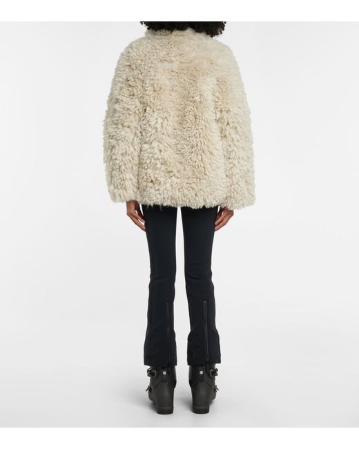 Goldbergh Woolly Faux Fur Jacket in Natural | Lyst