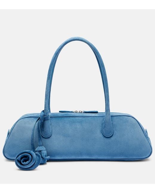Magda Butrym Brigitte Trapeze Suede Shoulder Bag in Blue | Lyst UK