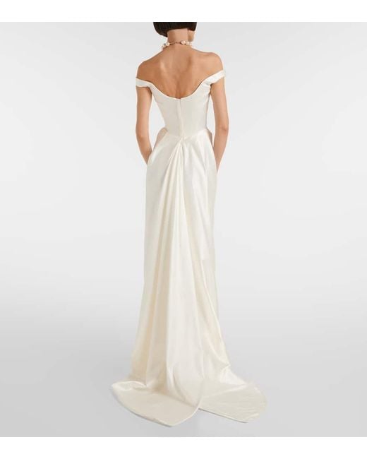 Vivienne Westwood Bridal Nova Camille Satin Gown in White | Lyst