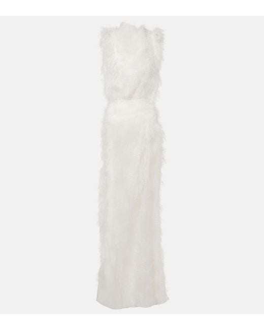 Maticevski Alabaster Silk-Blend Gown in White | Lyst