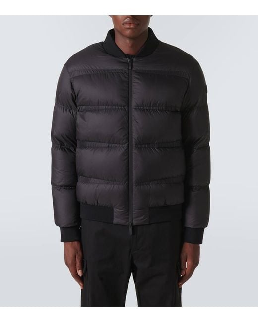 Moncler Vioz Quilted Down Bomber Jacket in Black for Men | Lyst