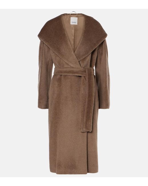 Max Mara Eliana Alpaca And Wool Coat in Brown | Lyst