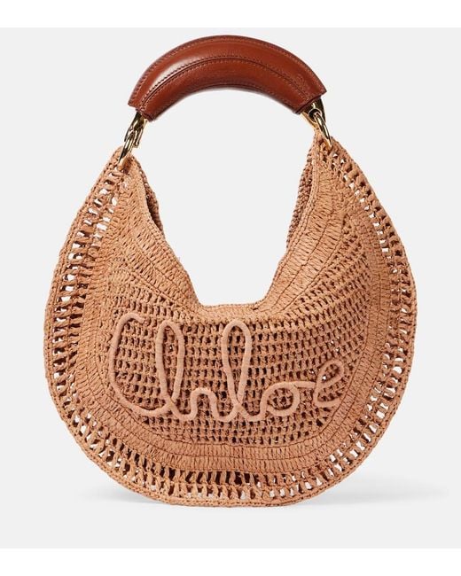Chloé Summer Banana Logo Shoulder Bag in Brown | Lyst