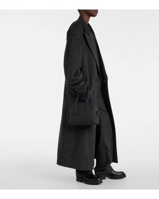 The Row India 10.00 Leather Tote Bag in Black | Lyst