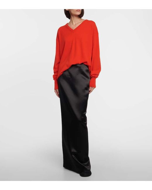 The Row Gracy Cashmere Sweater in Red | Lyst