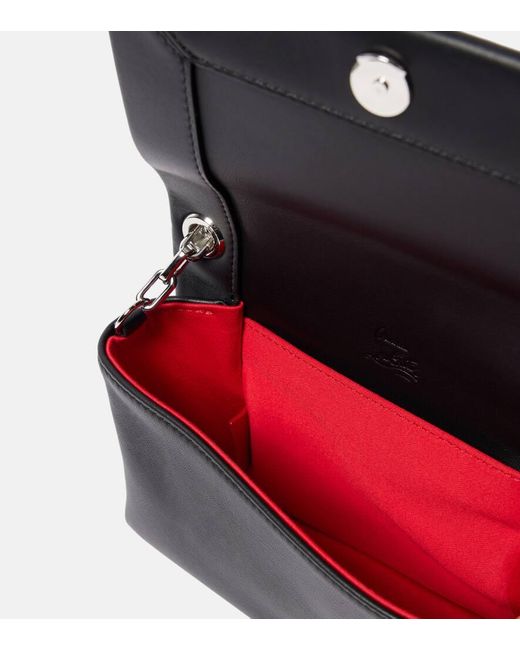 Christian Louboutin Artemis Spiked Leather Crossbody Bag in Black | Lyst