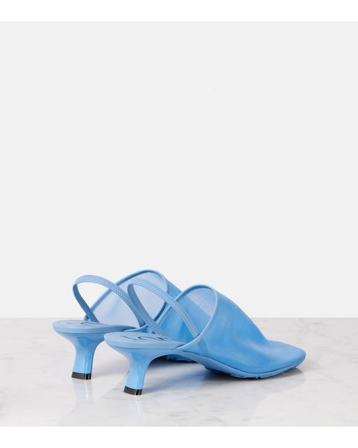Loewe Petal 45 Mesh Slingback Pumps in Blue | Lyst
