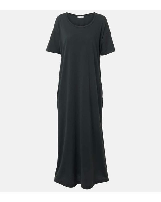 The Row Rakira Cotton Jersey Maxi Dress in Black | Lyst