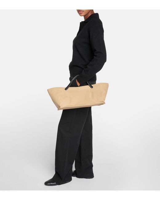 The Row Idaho Twill Tote Bag in Brown | Lyst
