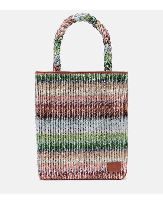 Missoni Zigzag Large Leather-Trimmed Tote Bag | Lyst