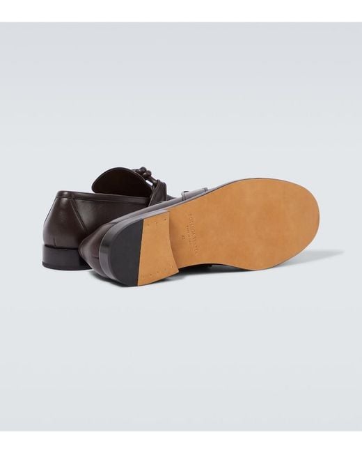 Bottega Veneta Astaire Knot-Detailed Leather Loafers in Brown for Men ...