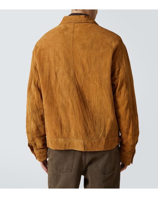 Visvim Stratoswingtop Leather Jacket in Brown for Men | Lyst