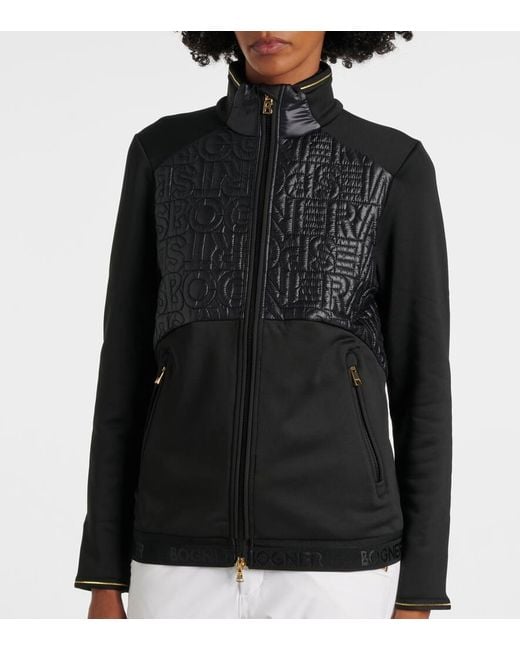 Bogner Piara Quilted Ski Jacket in Black | Lyst